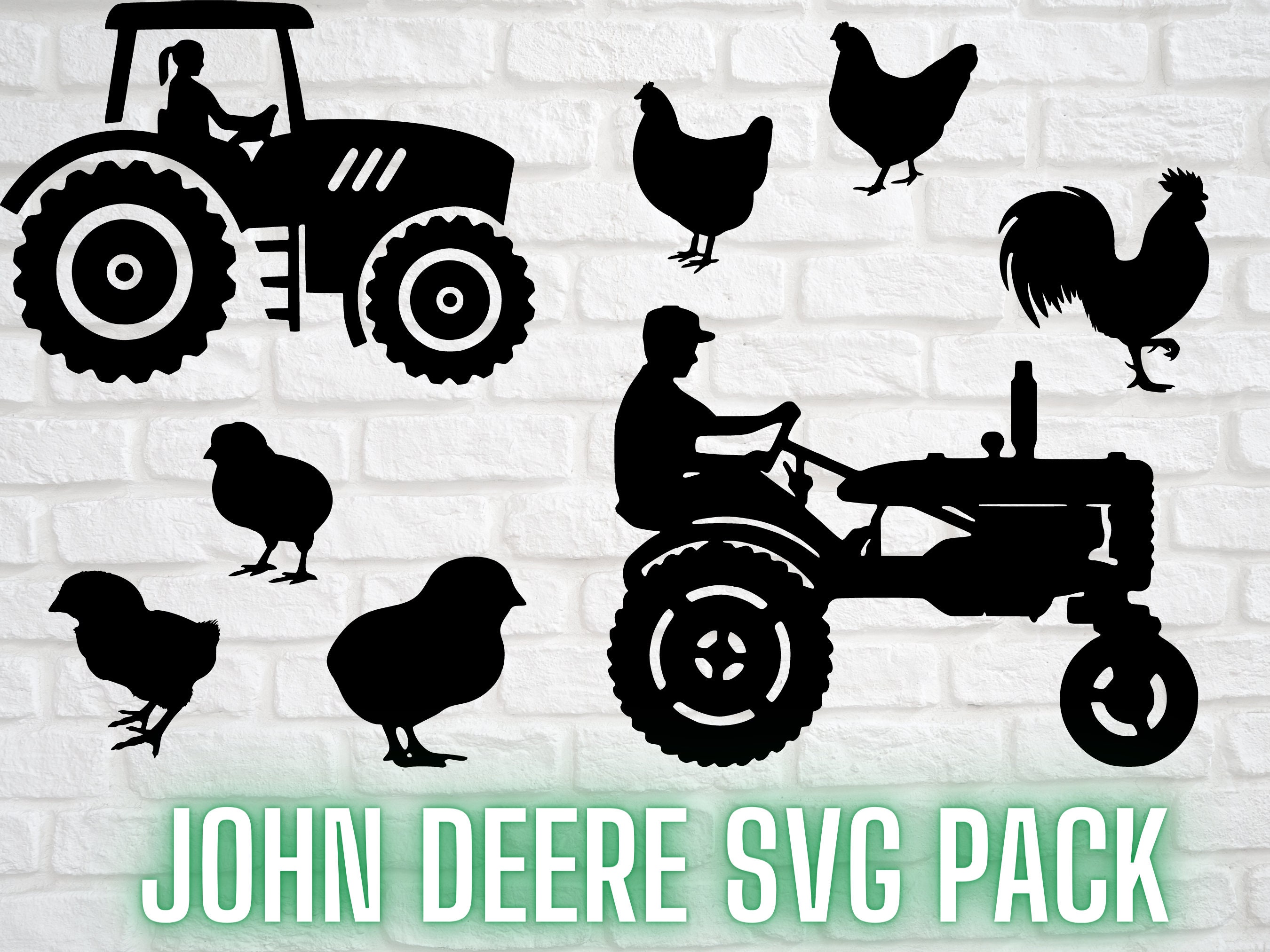 Farmer John Deere SVG Pack for Cricut Products | Etsy