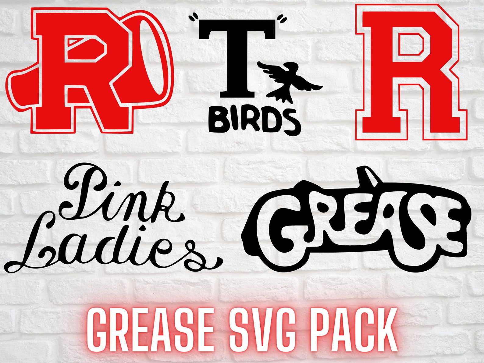 T Birds Svg Grease Svg T Birds Logo Svg Grease Lighte