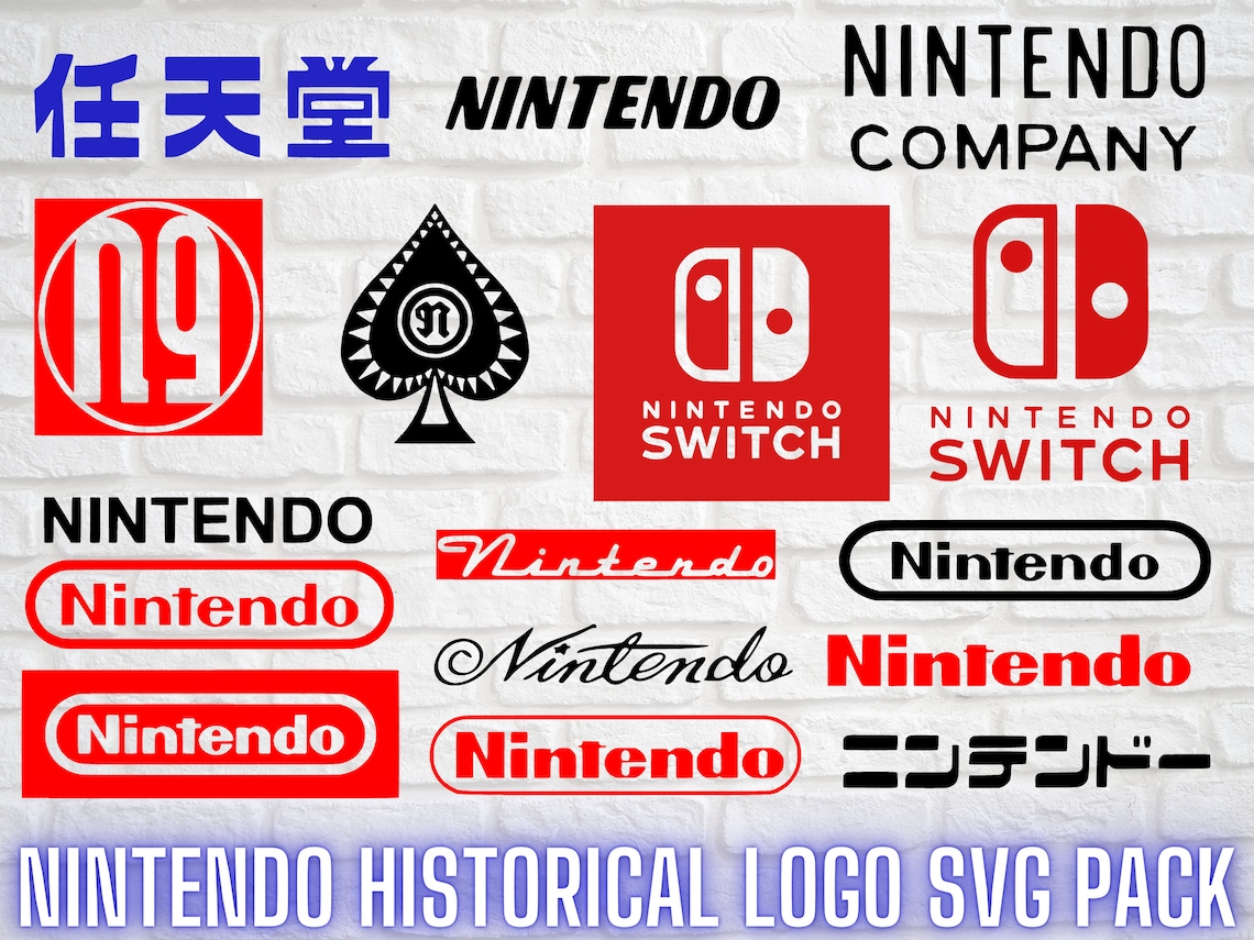 Vintage Nintendo Logo SVG Pack 1889-Present | Etsy