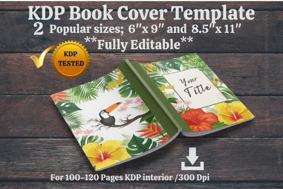 KDP Book Cover Template Bookcover Templatebook Cover Design | Etsy