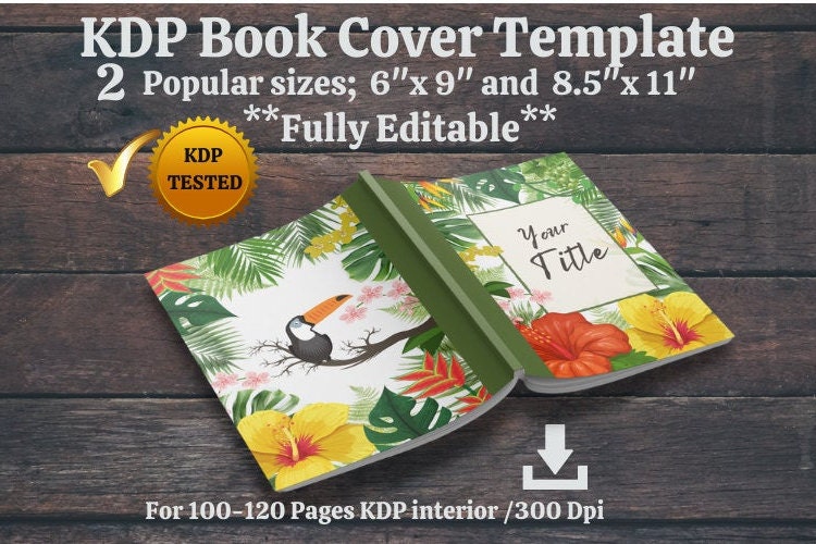 KDP Book Cover Template, Bookcover Template,book Cover Design With ...