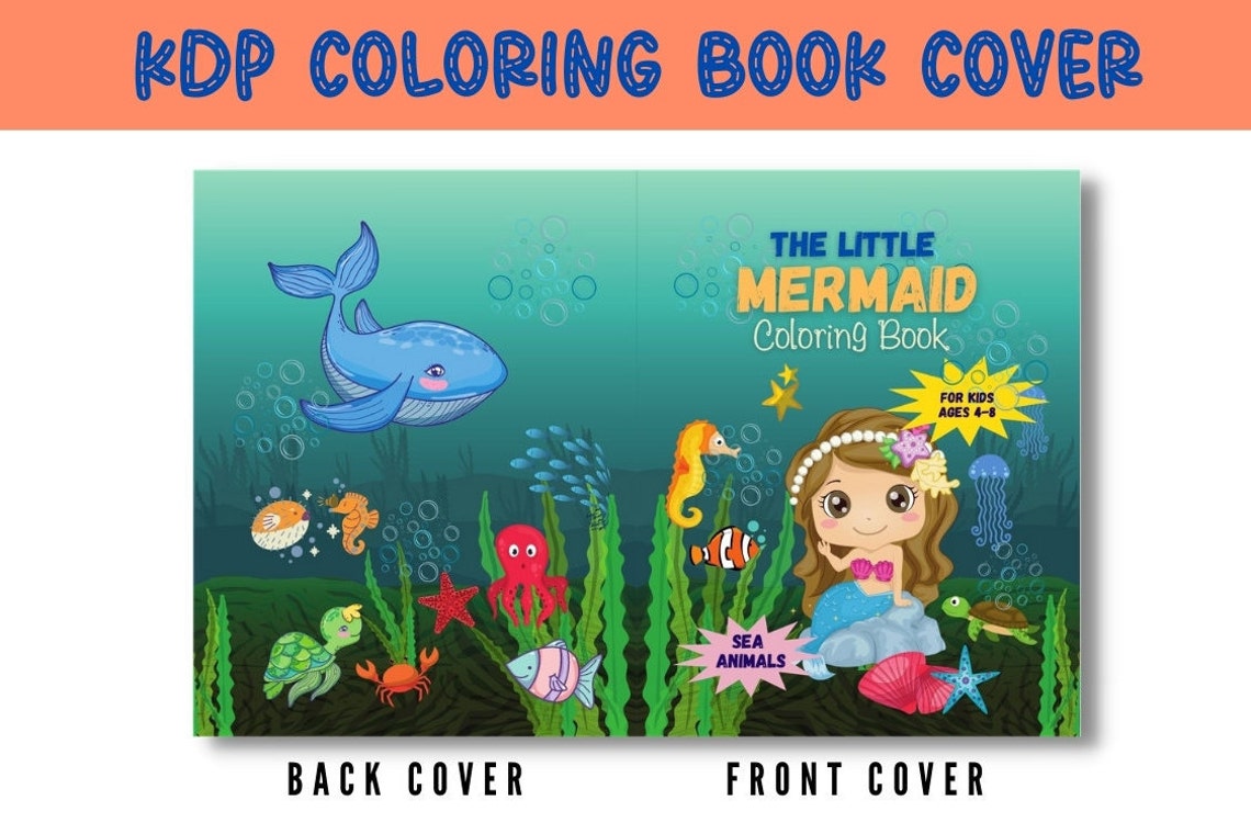 KDP Book Cover Templatecoloring Book Cover Templatebook - Etsy