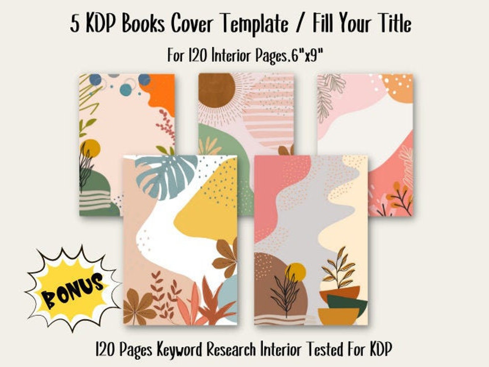 KDP Book Cover Template Bookcover templateBook cover Design | Etsy