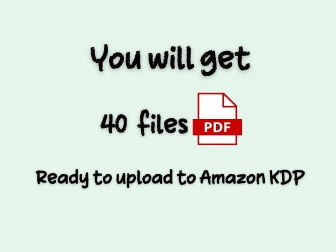 40 Simple KDP Interiors,ready Upload to Kdp,both Popular Sizes 6x9 and ...