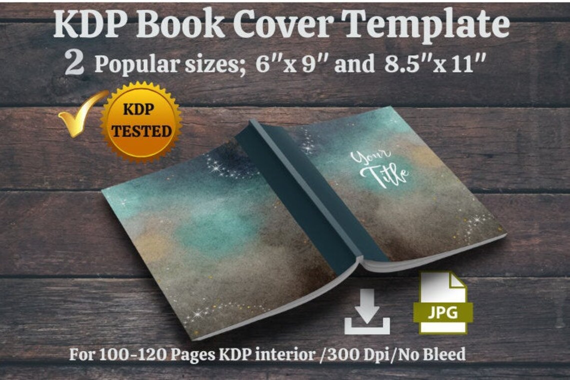 KDP Book Cover Templat 6x9 And 8 5x Etsy Hong Kong