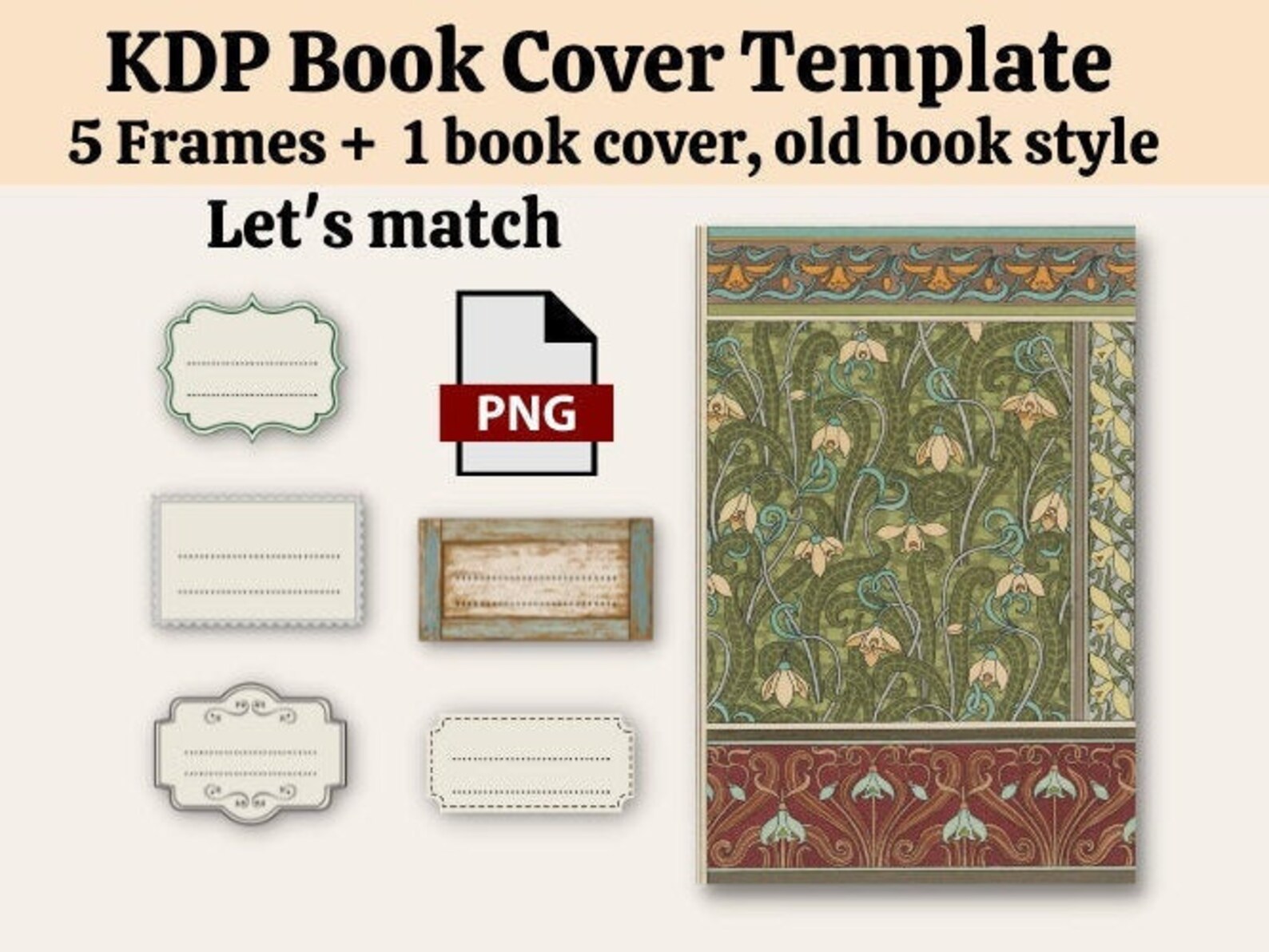 KDP Book Cover Template Bookcover Templatebook Cover Design - Etsy