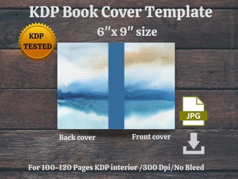 KDP Book Cover Templat, 6x9 and 8.5x 11 Size ,book Cover Design With ...