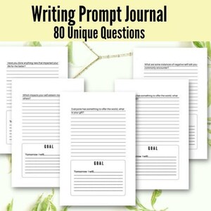 Self-esteem Journal Printable PDF Writing Prompt-writing Journal Self ...