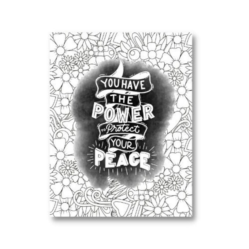 62 Positive Quotes Coloring Pages for KDP and Print at Home - Etsy