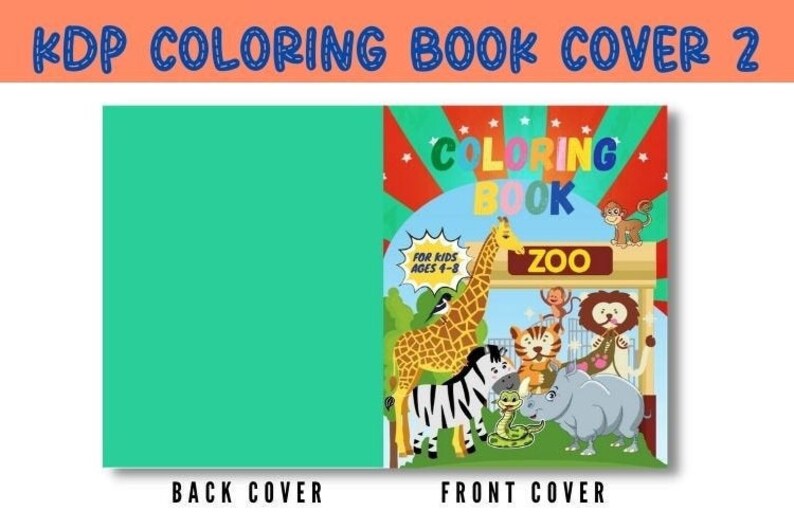 KDP Book Cover Template,coloring Book Cover Template,book Cover Design ...