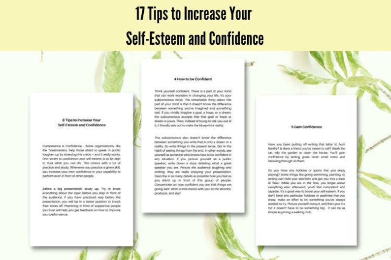 Self-esteem Journal Printable PDF Writing Prompt-writing Journal Self ...