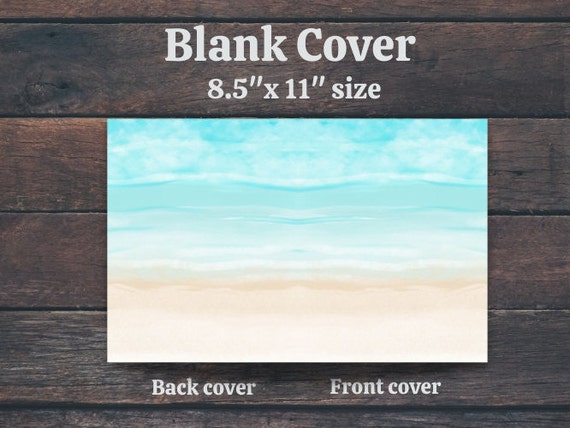 Blank Blue Book Cover Template