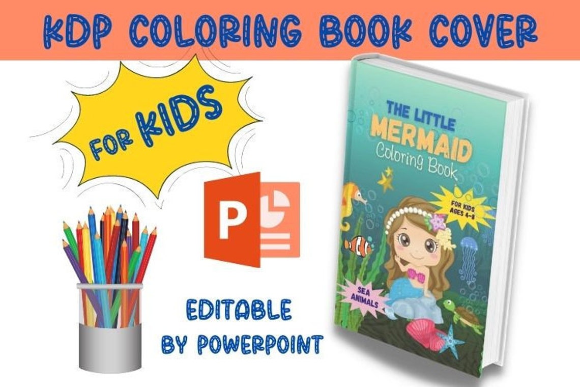 KDP Book Cover Templatecoloring Book Cover Templatebook - Etsy