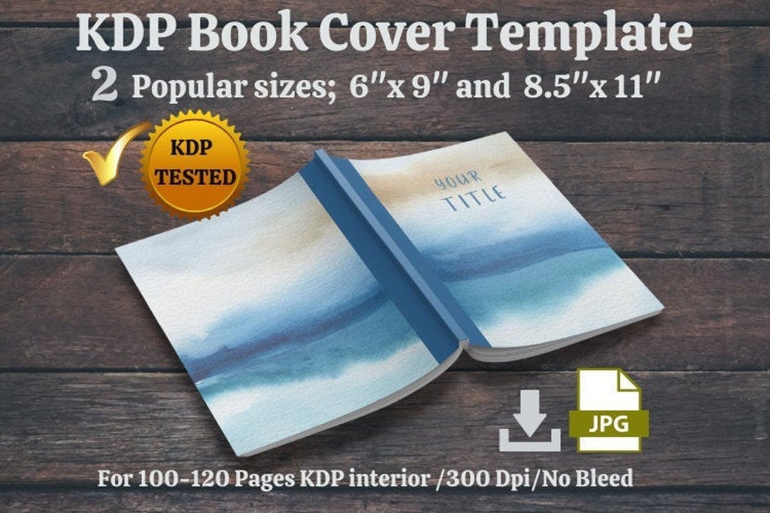 KDP Book Cover Templat, 6x9 and 8.5x 11 Size ,book Cover Design With ...
