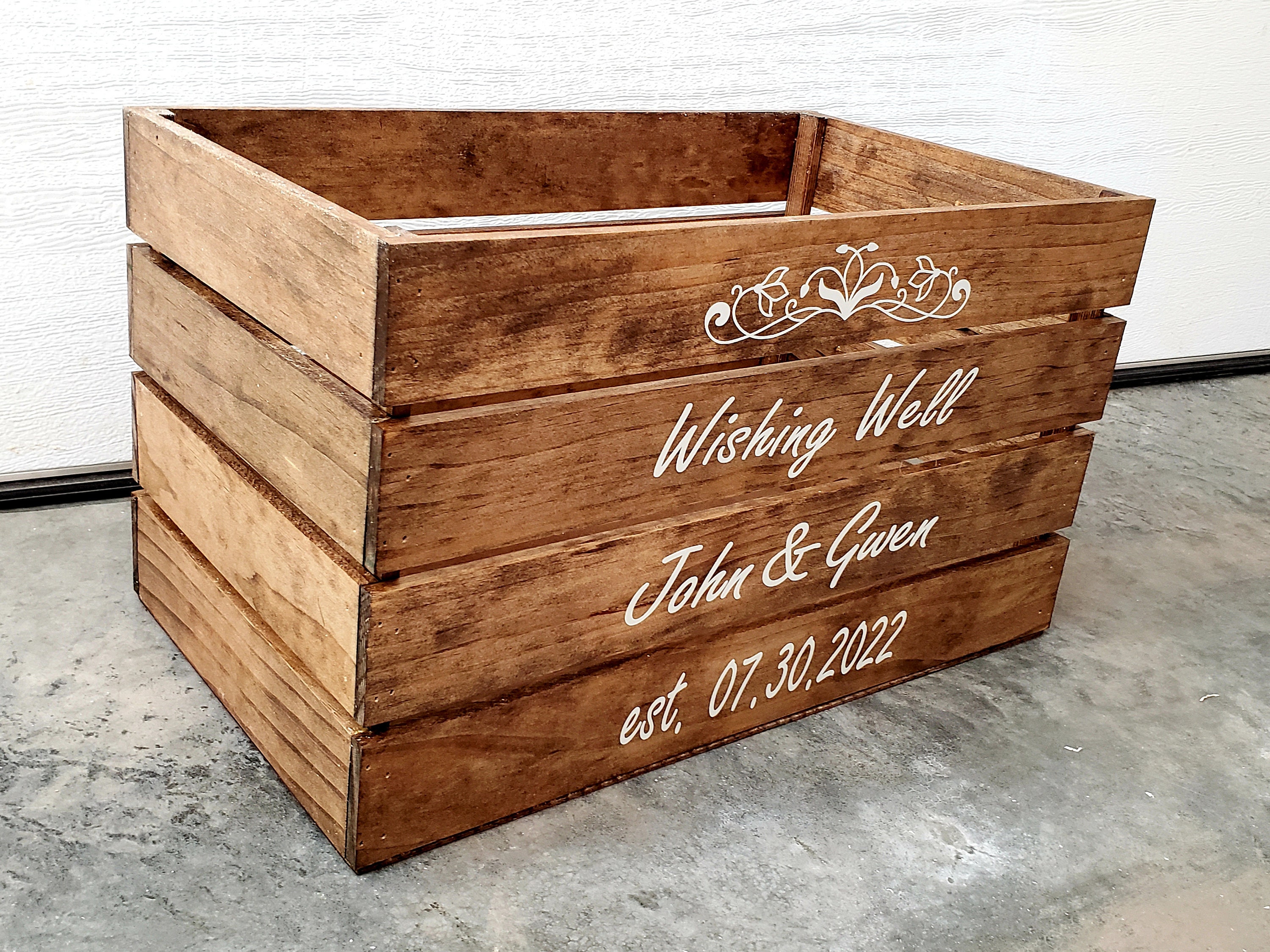 Large Wooden Crate - Customizable - Etsy