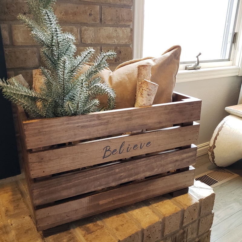 Large Wooden Crate - Etsy