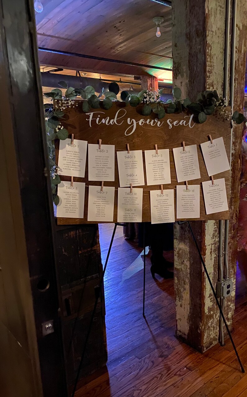 Wood Seating Chart/wedding Seating Chart/rustic Seating - Etsy