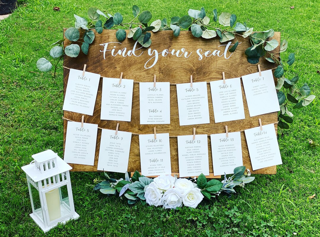 Wood Seating Chart/wedding Seating Chart/rustic Seating Chart/welcome ...