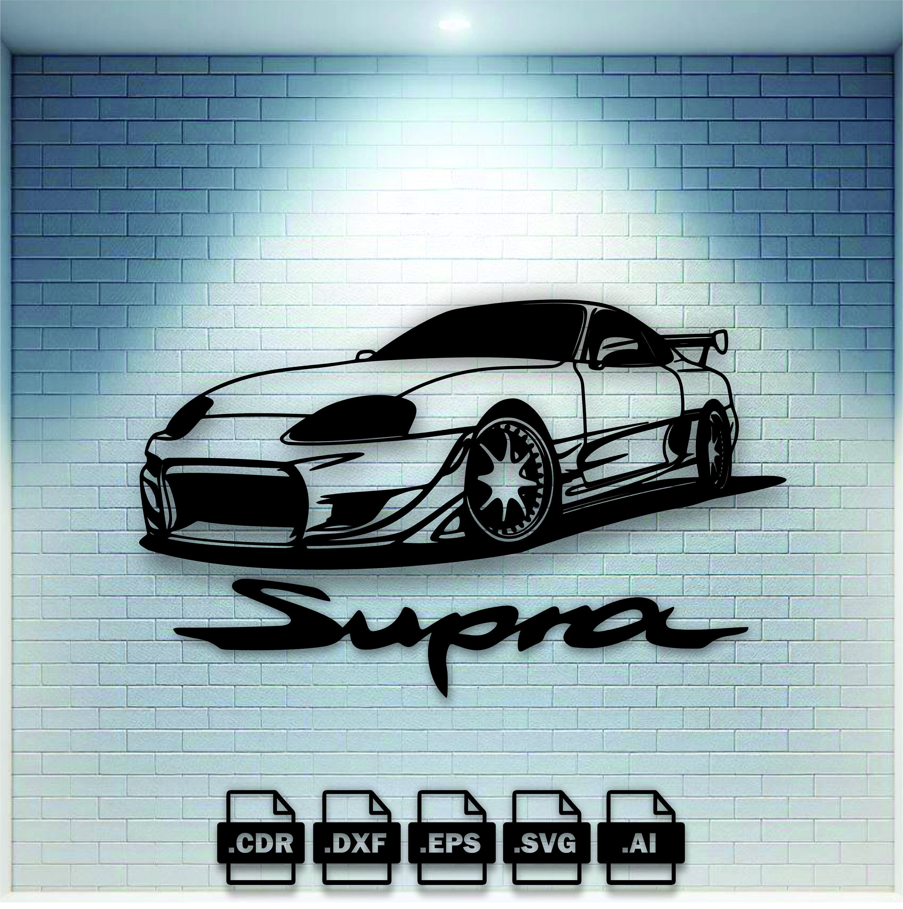 Toyota Supra MK4 JDM Frame Combo. 2 Versions in One File. Includes Logo ...
