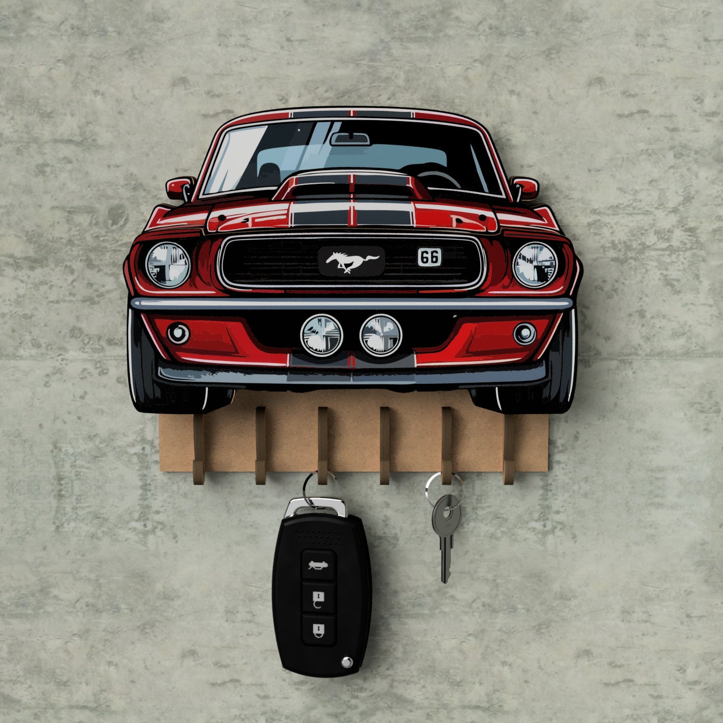Ford Mustang Key Holder. Keyholder. Wall Keyring. - Etsy