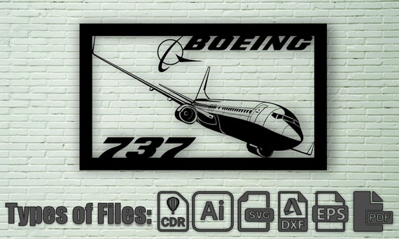 Picture Boeing 737 800 Digital File for CNC Laser Cutting - Etsy