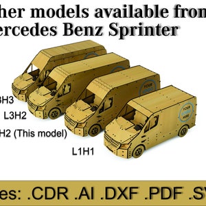 Mercedes Benz Sprinter Van - Laser Cut Files (L2H2) - Etsy