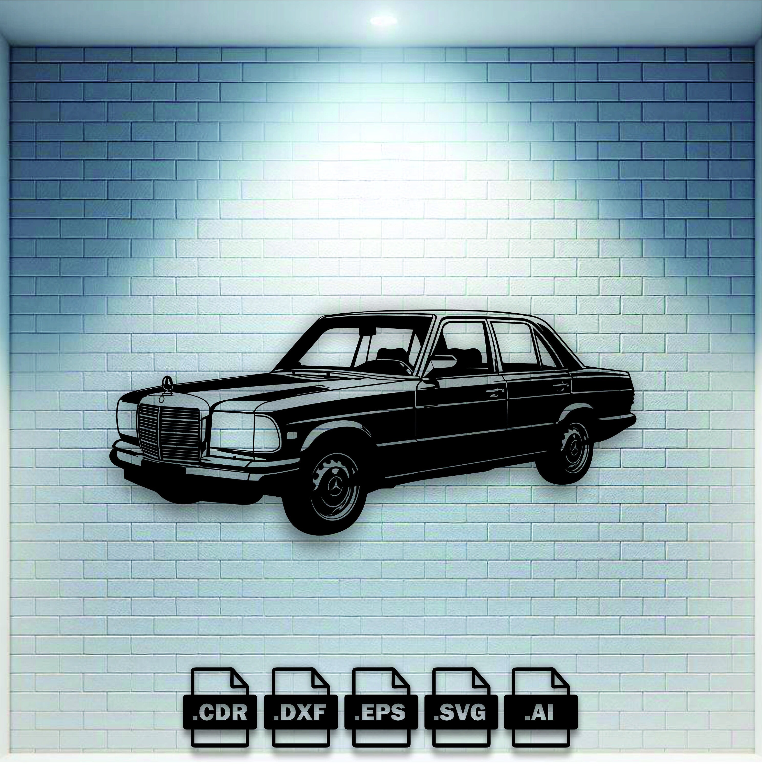 Mercedes Benz W123 Frame Combo. Wall Art. 3 Versions in One File and ...