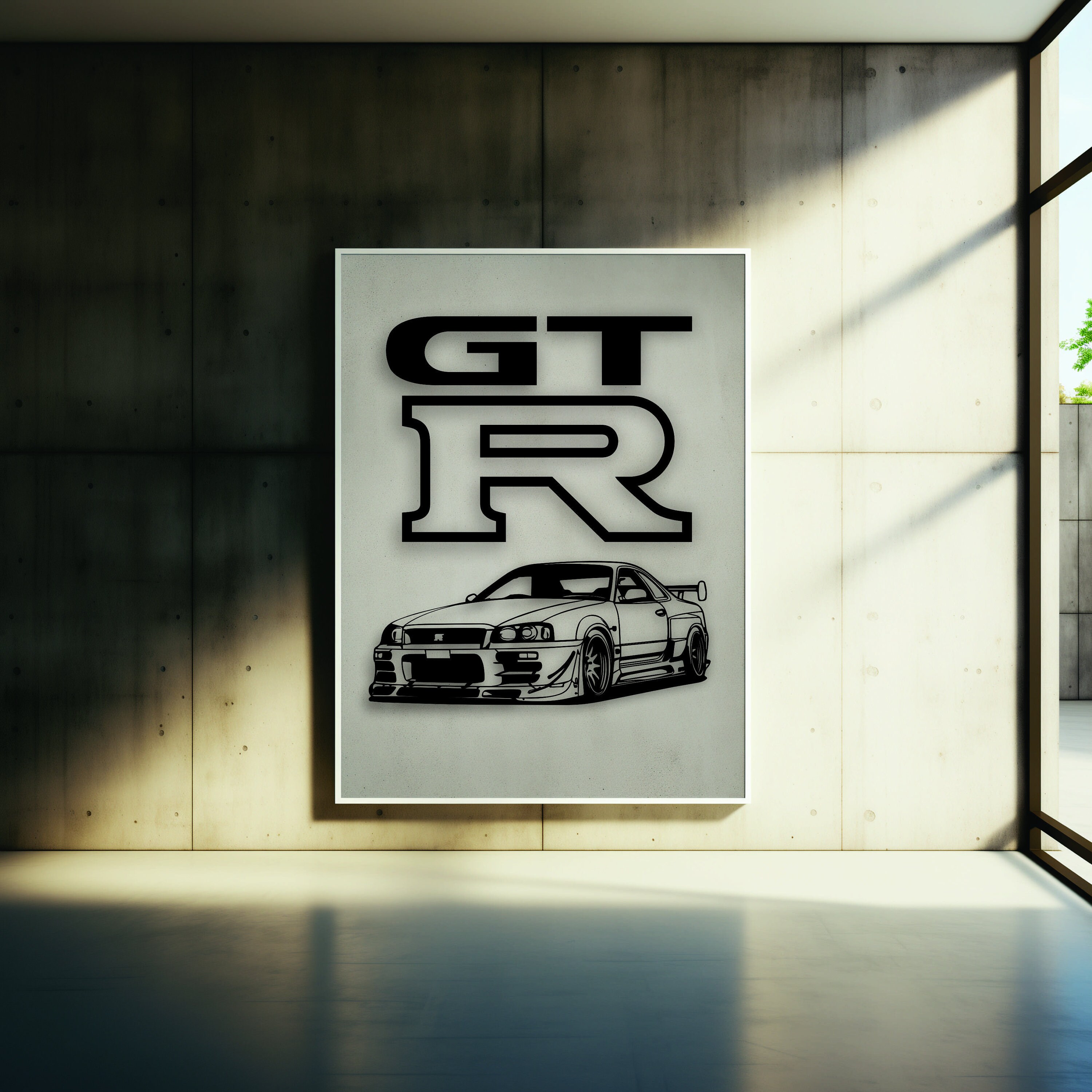 Comboframes geïnspireerd op de Nissan GT-R R34 Skyline JDM. 2 versies ...