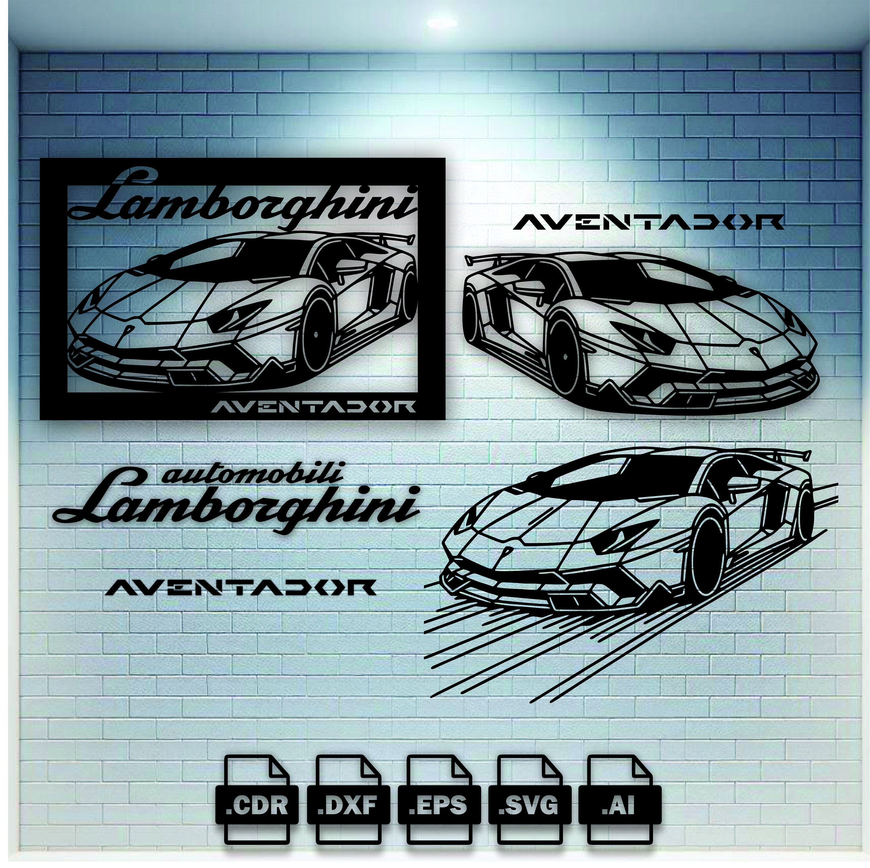 Combo Frames Inspired by Lamborghini Aventador. 2 Versions in One File ...