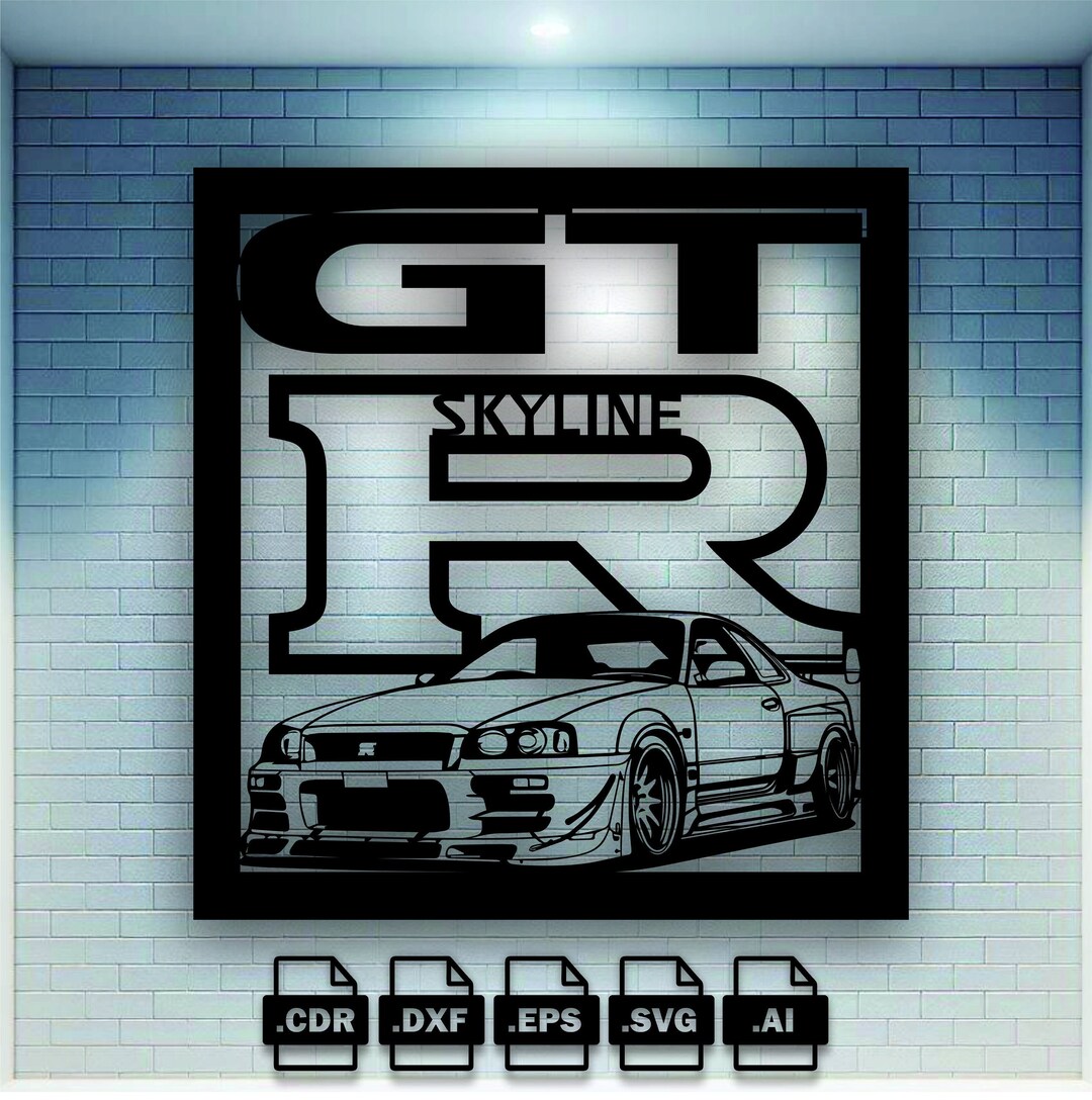 Combo Pictures Inspired by Nissan GT-R R34 Skyline JDM. 2 Versions ...