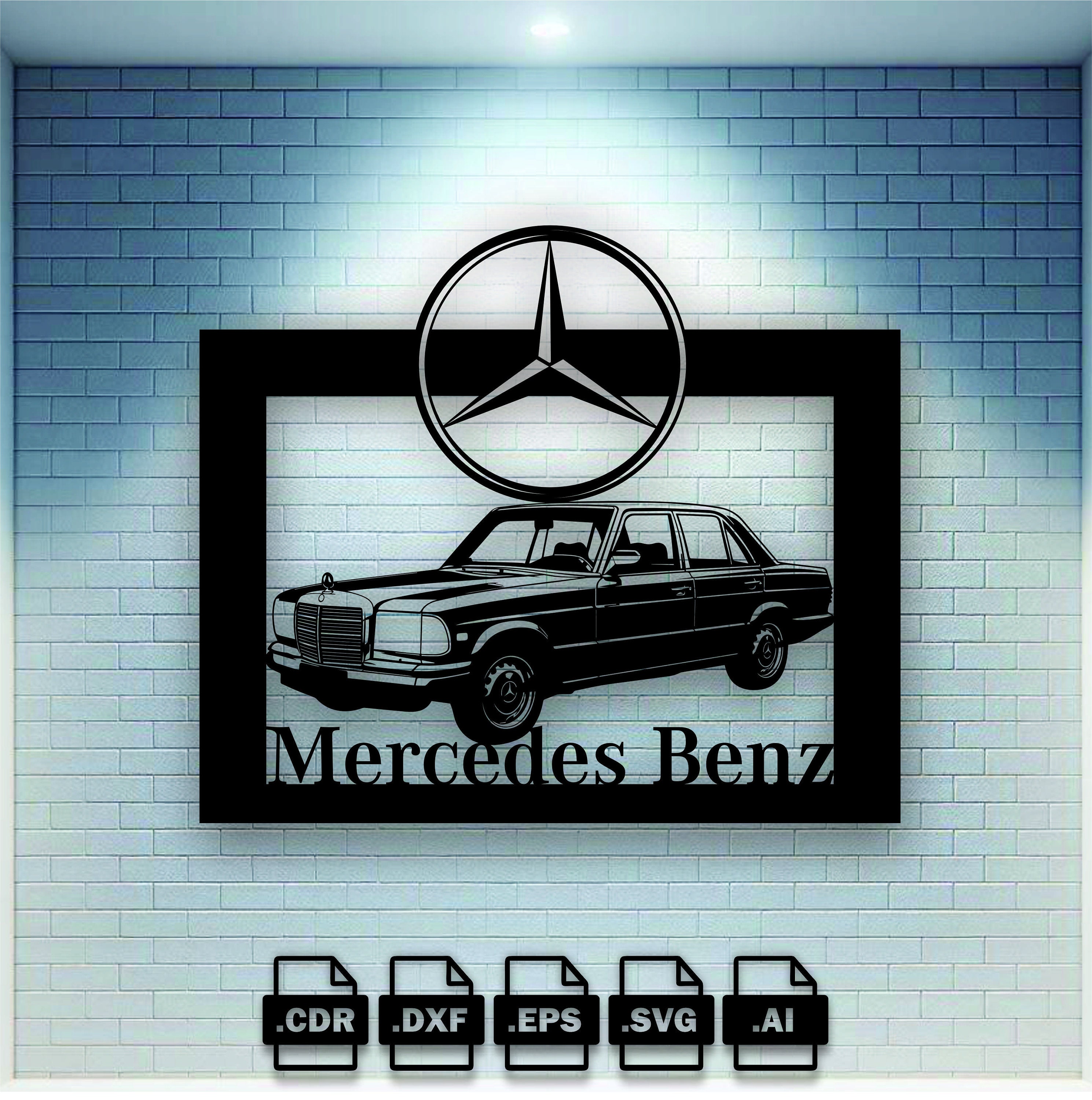 Mercedes Benz W123 Frame Combo. Wall Art. 3 Versions in One File and ...
