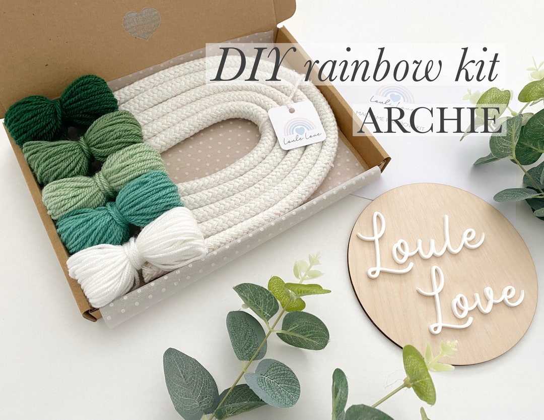 Macrame Rainbow Kit, Craft Box, DIY Craft Kit, Letterbox Gift Loule ...