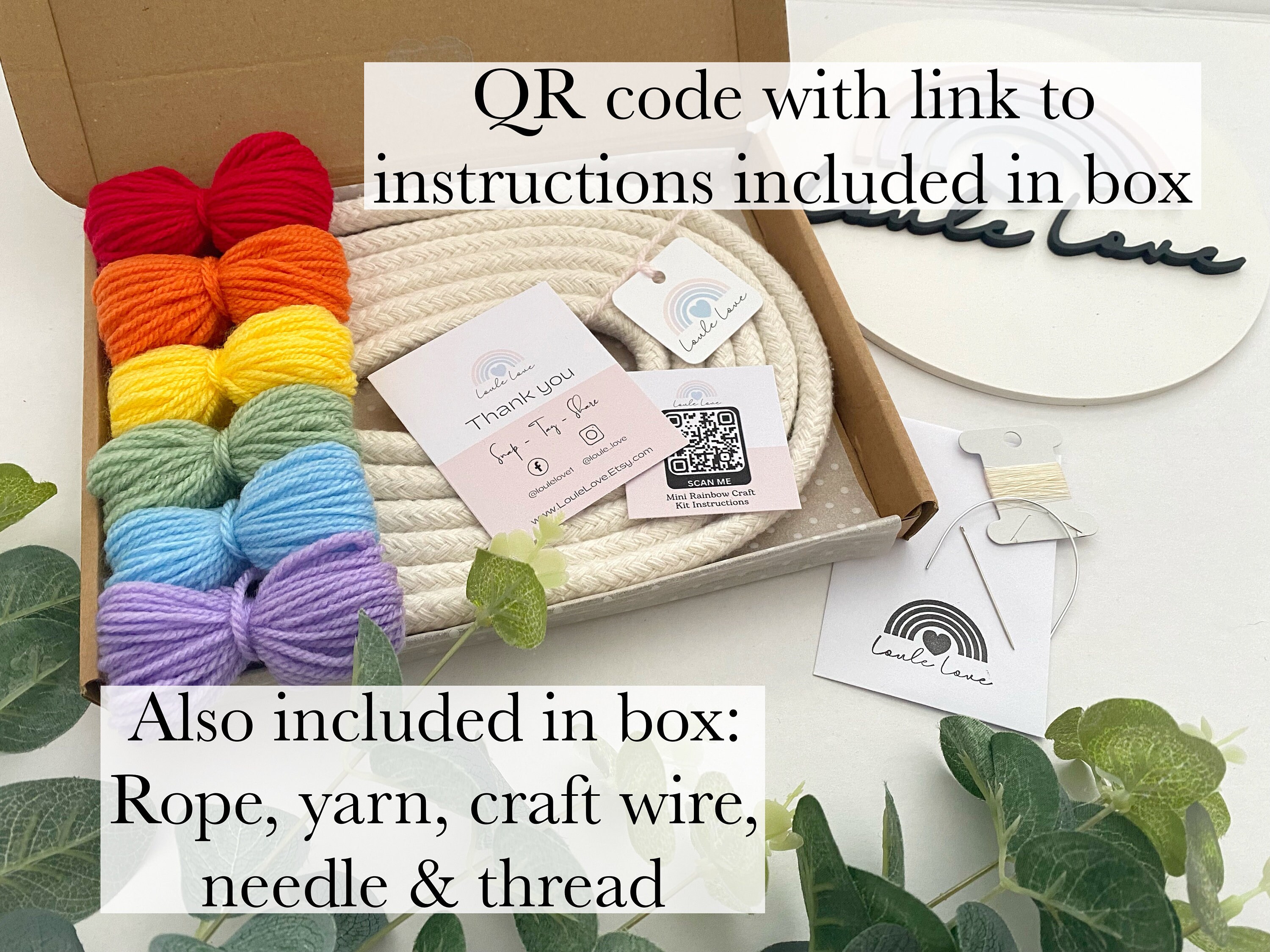 DIY Macrame Rainbow Kit: 'sunny' Craft Box - Loule Love - Etsy