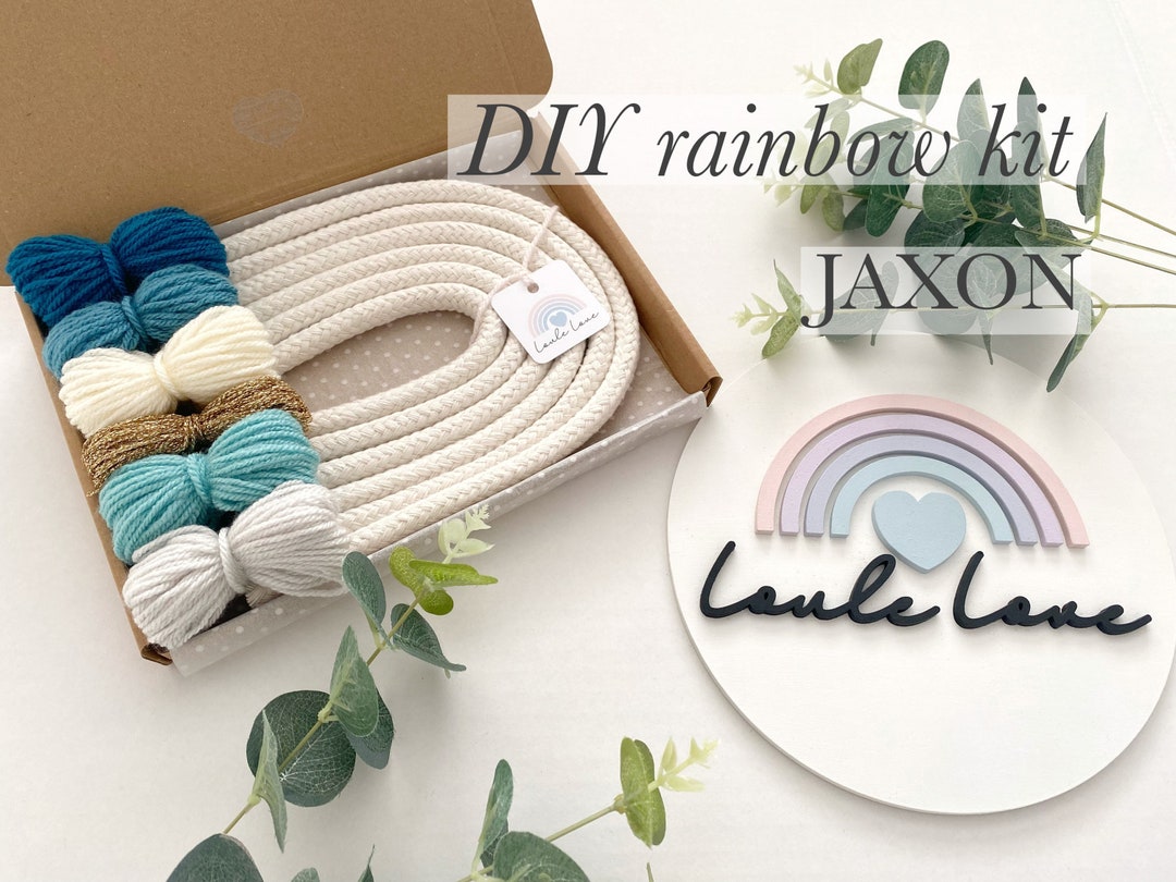 DIY Macrame Rainbow Kit, Craft Box, Gift, Make Your Own Rainbow - Loule ...