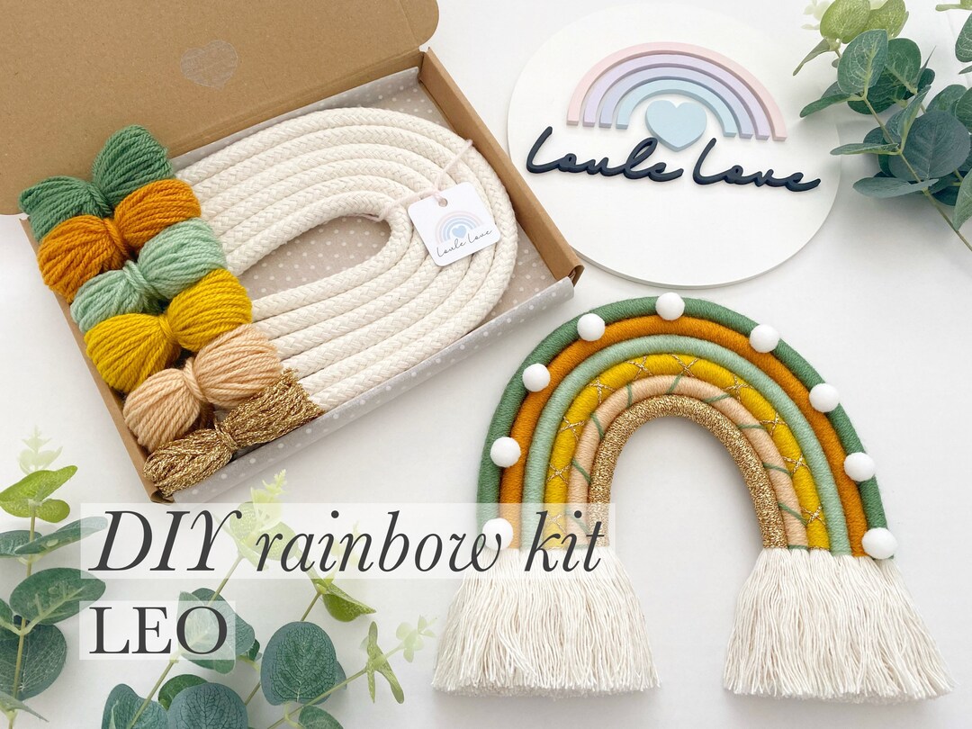 DIY Macrame Rainbow Kit, Craft Box, DIY Craft Kit, Gift Box, Make Your ...