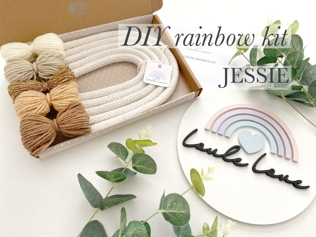 DIY Macrame Rainbow Craft Kit: Craft Box - Etsy