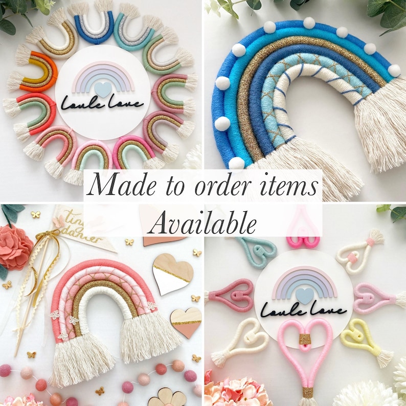 DIY Macrame Rainbow Craft Kit: Pastel Craft Gift Box, Easter Decor ...