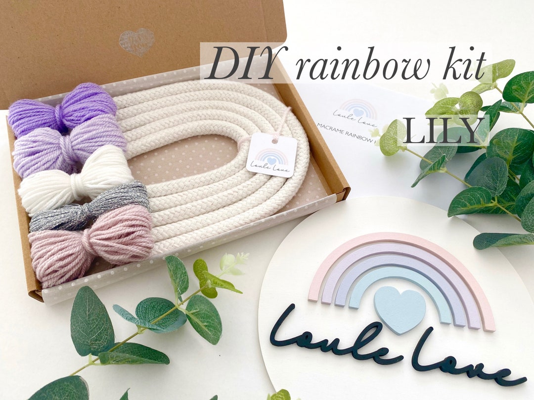 DIY Macrame Rainbow Kit, DIY Box, Craft Gift Box, DIY Craft Kit, Make ...