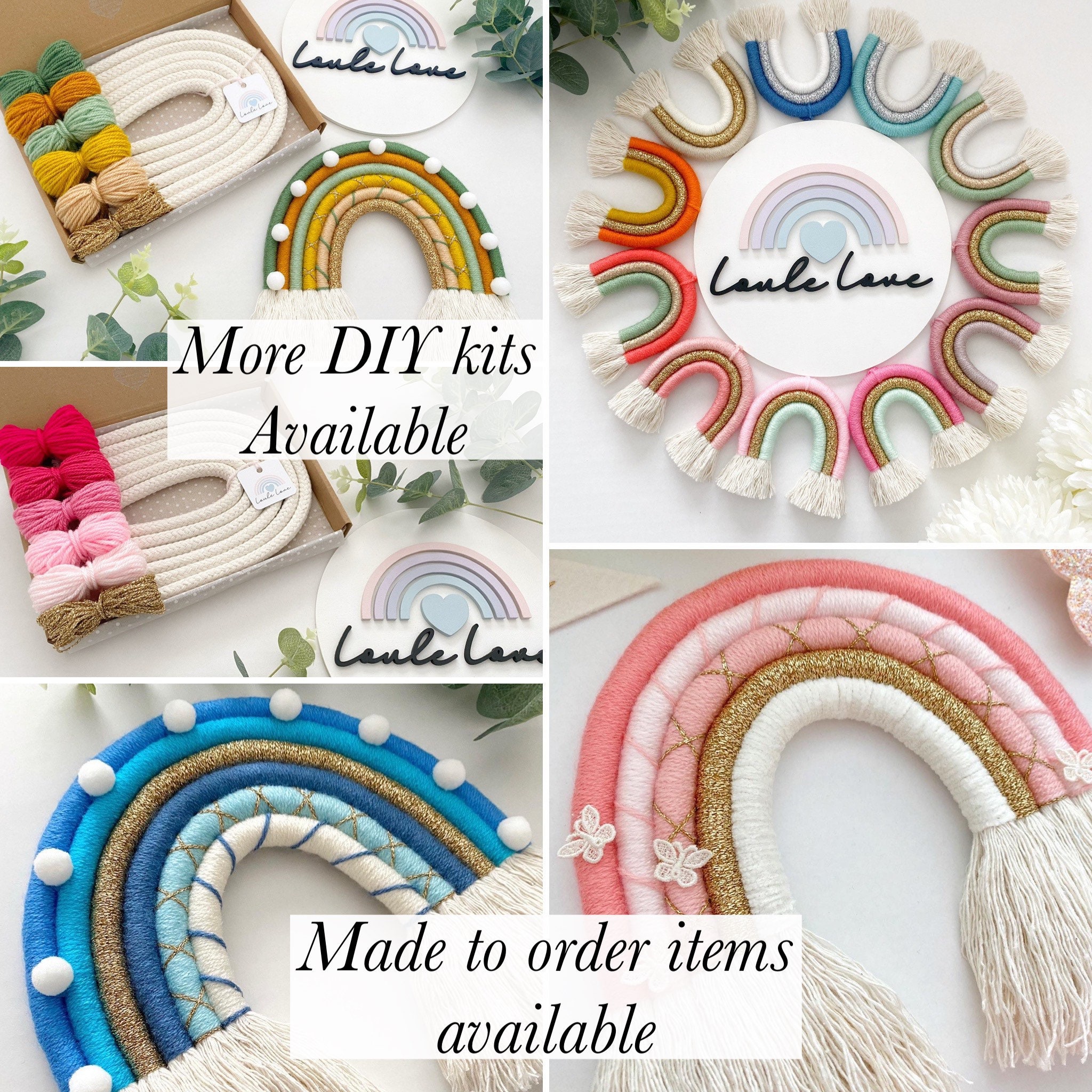 DIY Mini Macrame Rainbow Craft Kit: ‘katie and Millie’ Craft Box - Etsy