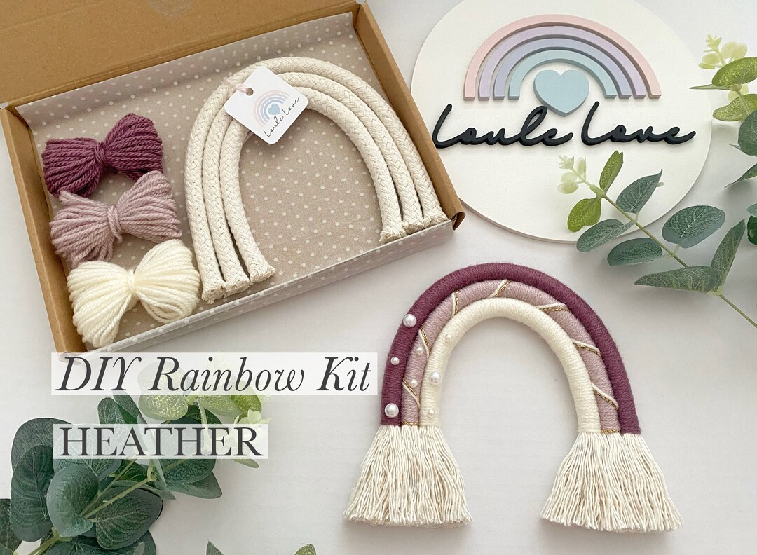 DIY Macrame Rainbow Craft Kit, Gift Box, Craft Box Loule Love - Etsy