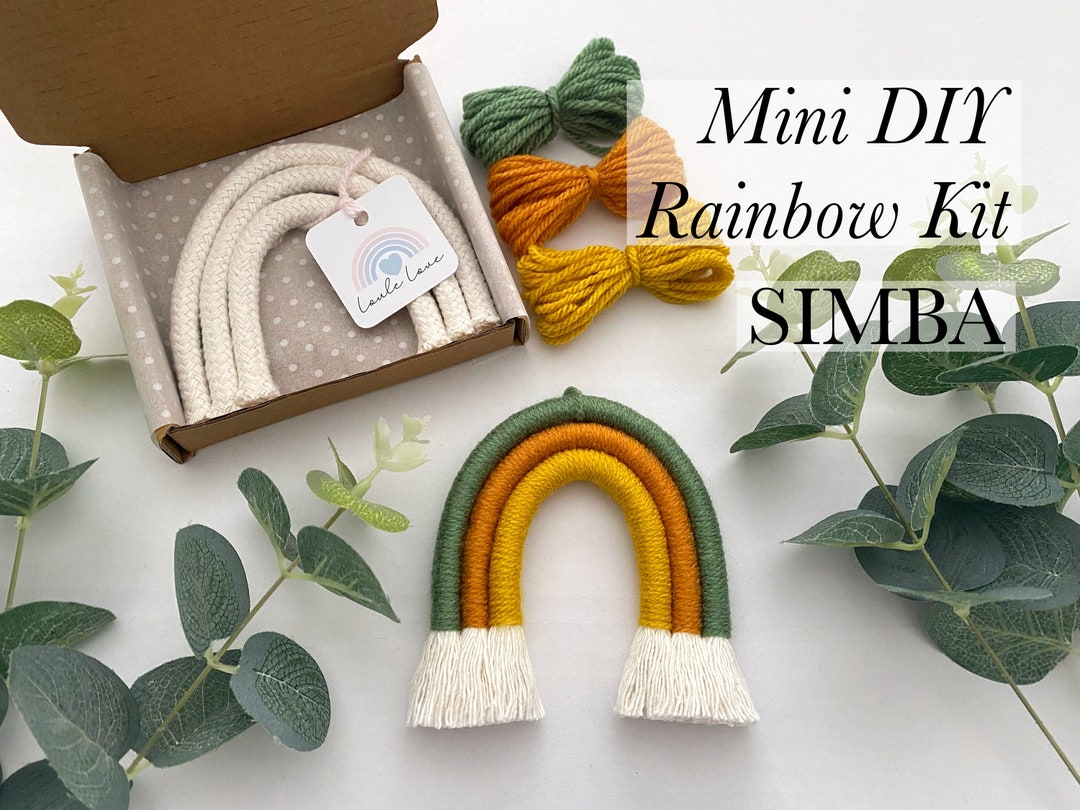DIY Mini Macramé Rainbow Kit, Kids Craft Box, DIY Craft Kit, Safari ...