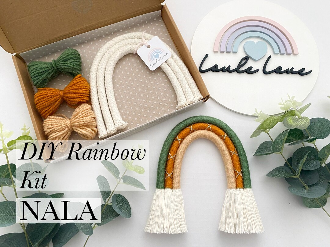 DIY Macrame Rainbow Craft Kit, DIY Craft Box, Gift, Make Your Own ...