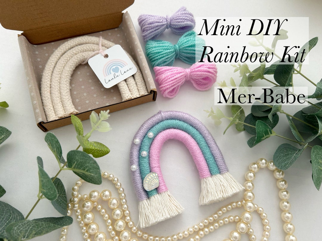 DIY Mini Macrame Rainbow Craft Kit: Mermaid Theme Craft Box - Loule ...