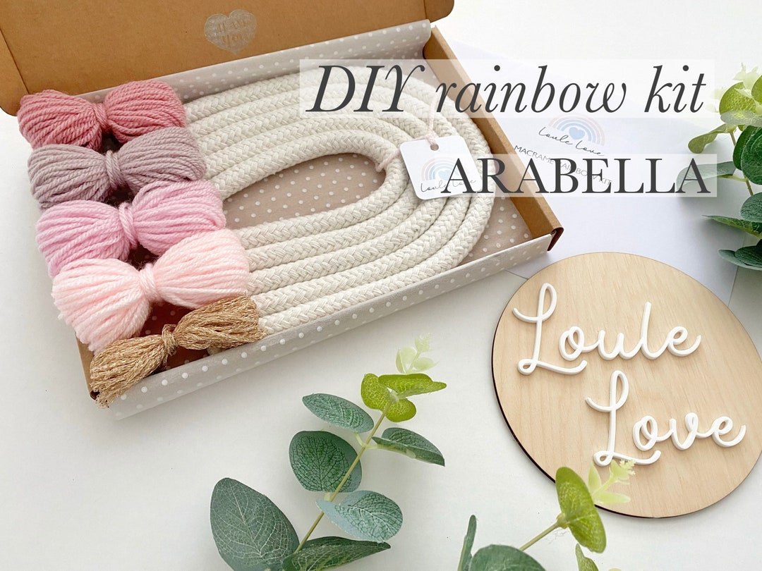 DIY Macrame Rainbow Craft Kit, Gift Box, DIY Craft Box - Loule Love - Etsy
