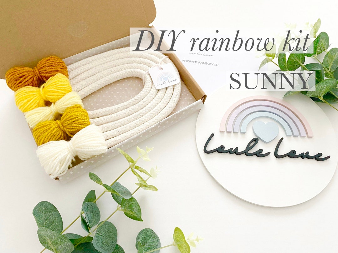 DIY Macrame Rainbow Kit, 5 Arch, Craft Box, Craft Kit, Letterbox Gift ...