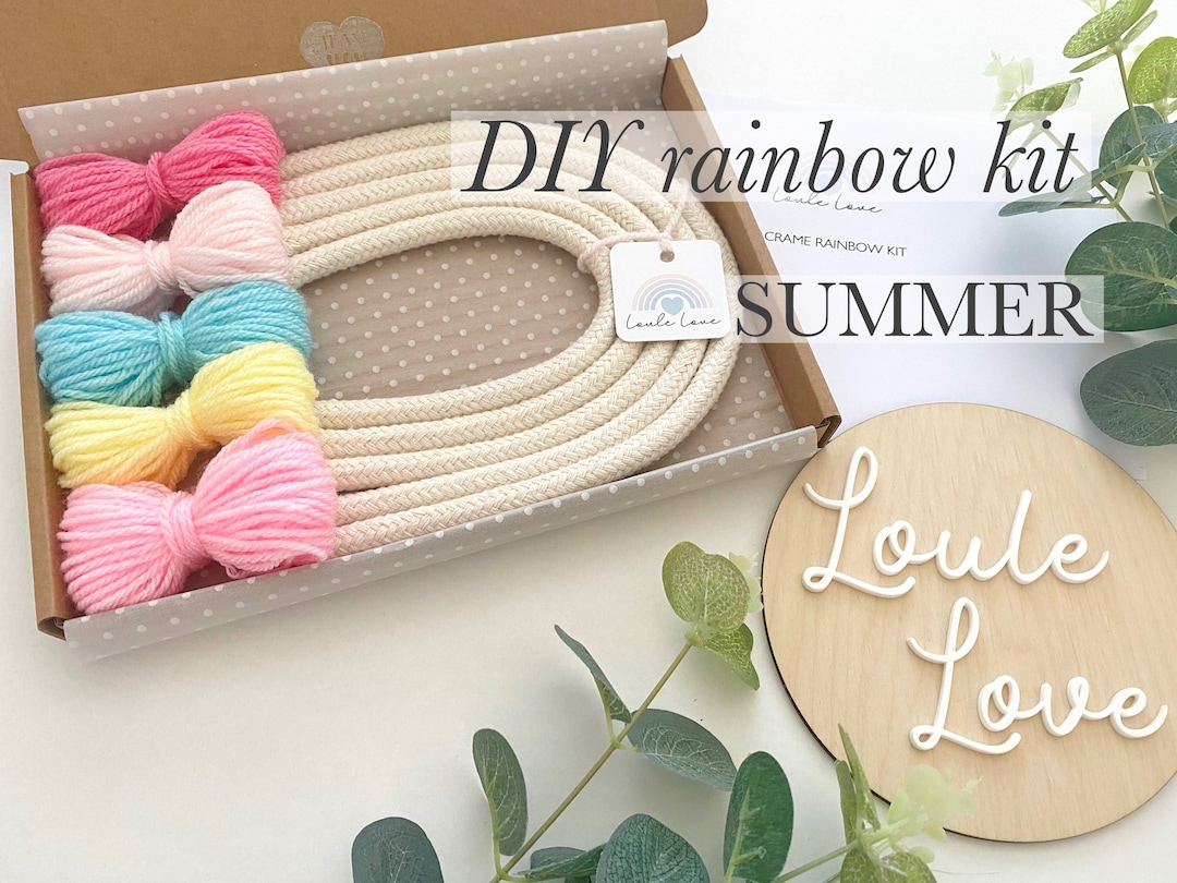 DIY Macrame Rainbow Kit, Craft Box, Craft Kit, Make Your Own Rainbow ...