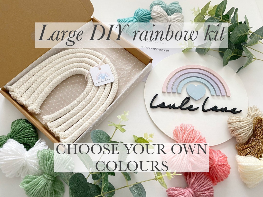 Custom DIY Macrame Rainbow Craft Kit: Large Kit - Loule Love - Etsy