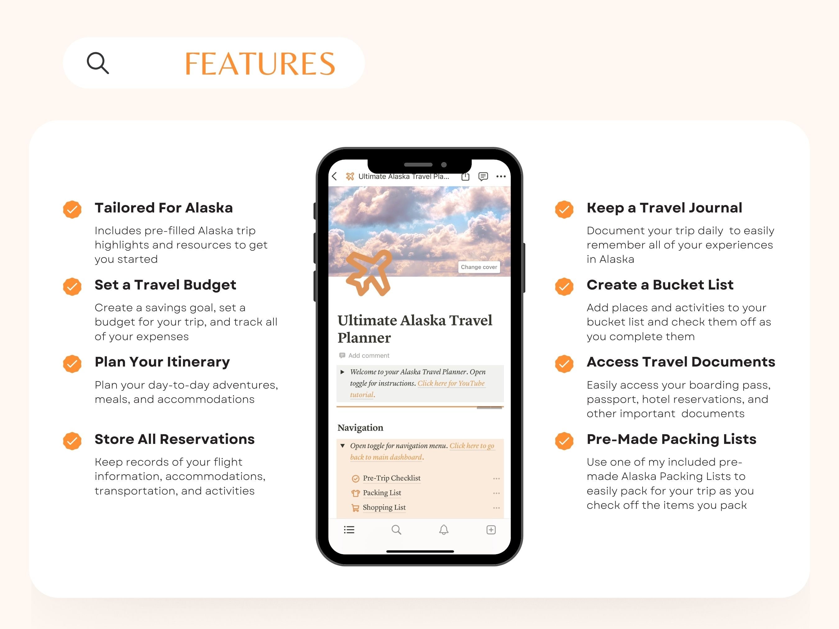 Alaska Travel Planner Notion Template, Vacation Planner Notion, Notion ...