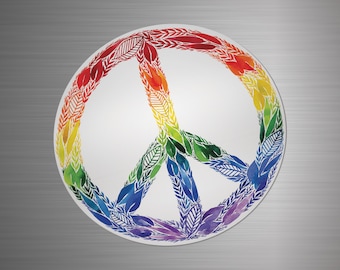 Rainbow Peace Sign Watercolor Print Wall Decor Gallery Wall - Etsy