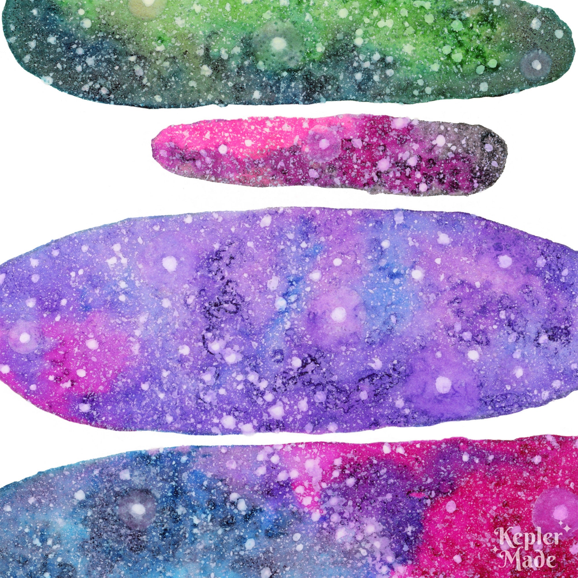 Space Stones Watercolor Art Print, Nursery Art - Etsy